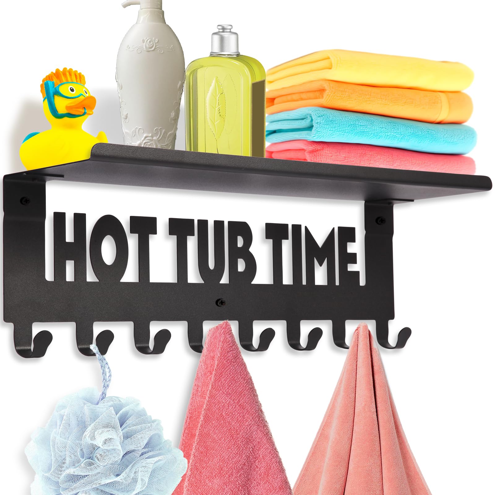 Amazon.com: Kuhome Hot Tub Accessories Towel Rack with Shelf for ...