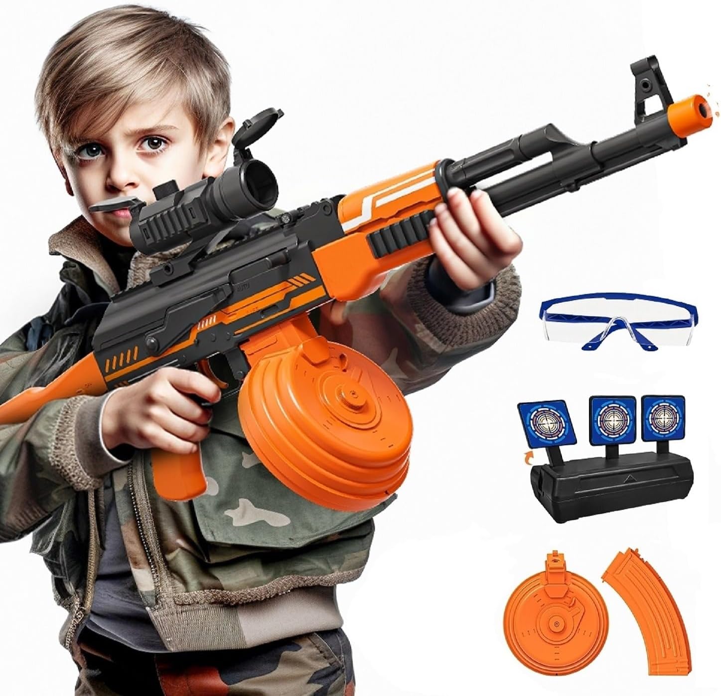 Gel Blaster, Electric Gel Gun with 50000 Rounds, Goggles, Target and ...