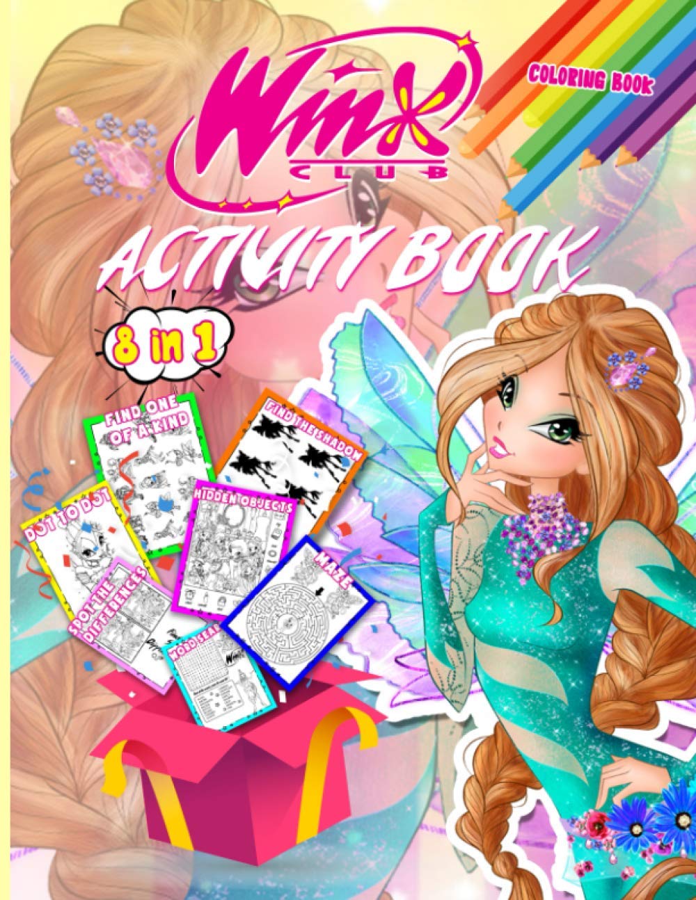 Winx Club Activity Book Coloring Hidden Objects Word Search Spot ...