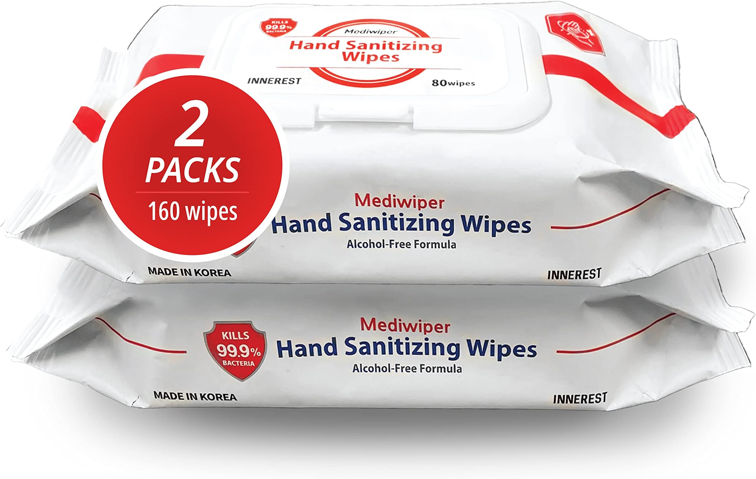 Amazon.com : Mediwiper 160 Wipes Refreshing Wet Wipes Antibacterial ...