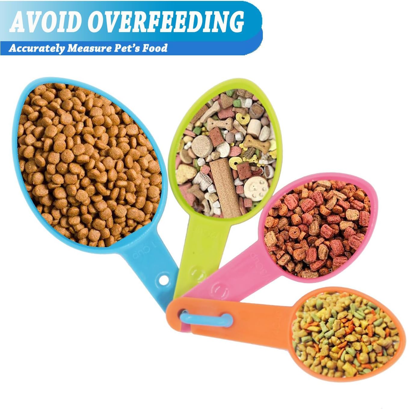 Snapklik.com : HINMAY Pet Food Scoops Plastic Measuring Cups Set For ...
