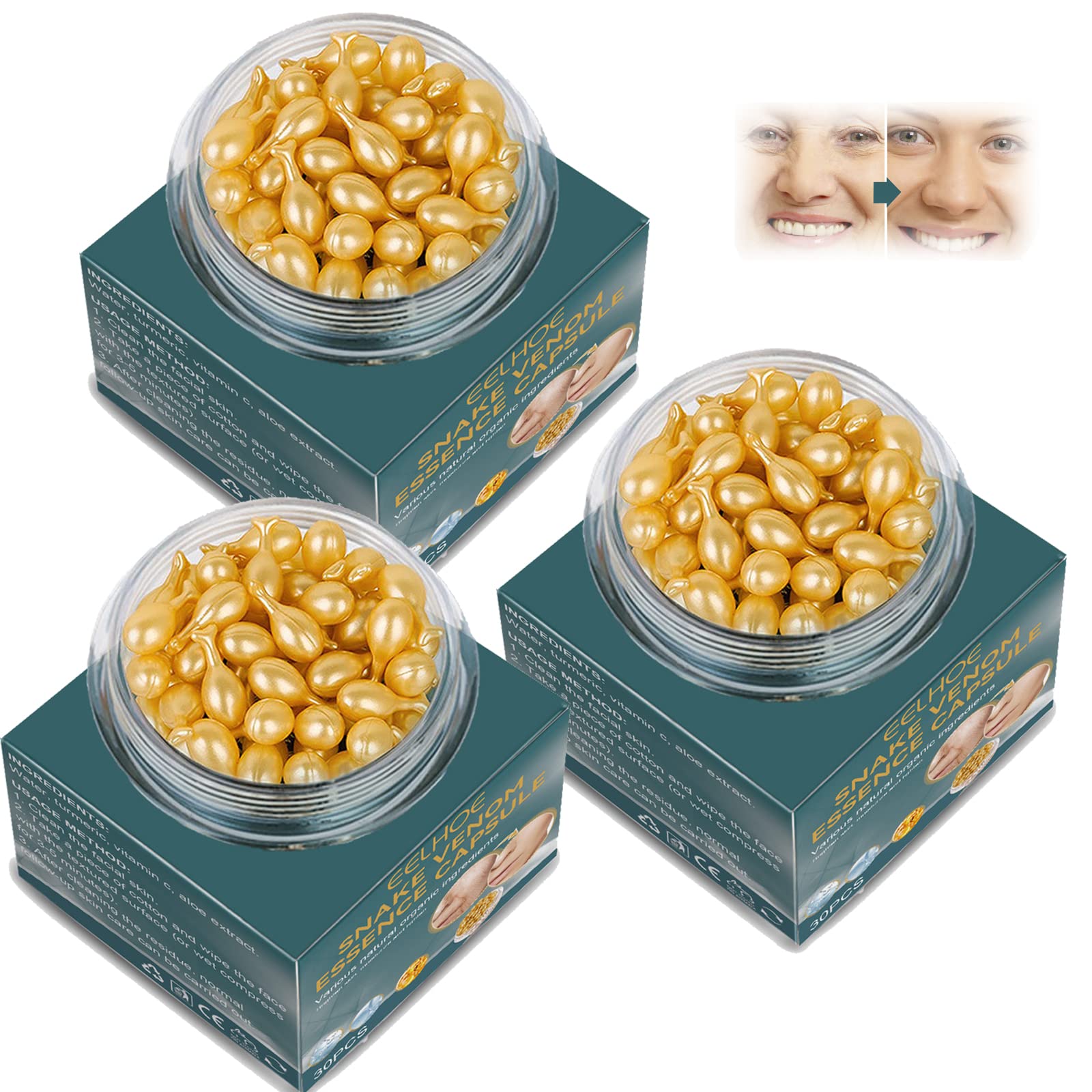 30pcs Box Snake Venom Extract Serum Capsule Balance Active Formula ...