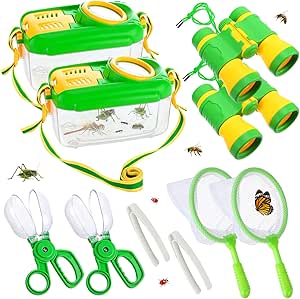 Amazon.com: 2Sets Bug Catcher for Kids - Sturdy Bugs Catching Kit Gifts with Binoculars ...