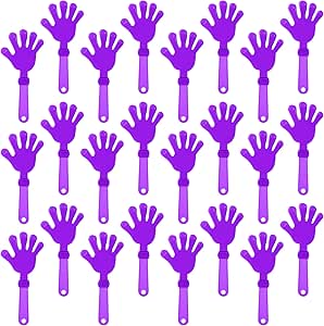 Amazon.com: ZCYSRLQIN 24 Pcs Lilac Purple Hand Clappers 7.5 Inch ...