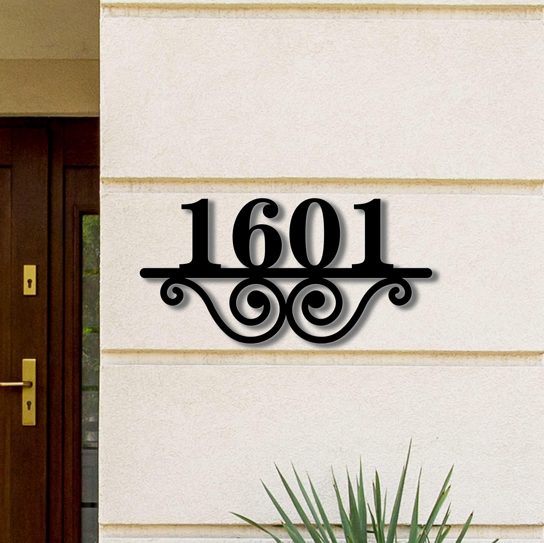 Amazon.com: Custom House Address Numbers Metal Sign | Custom Home ...