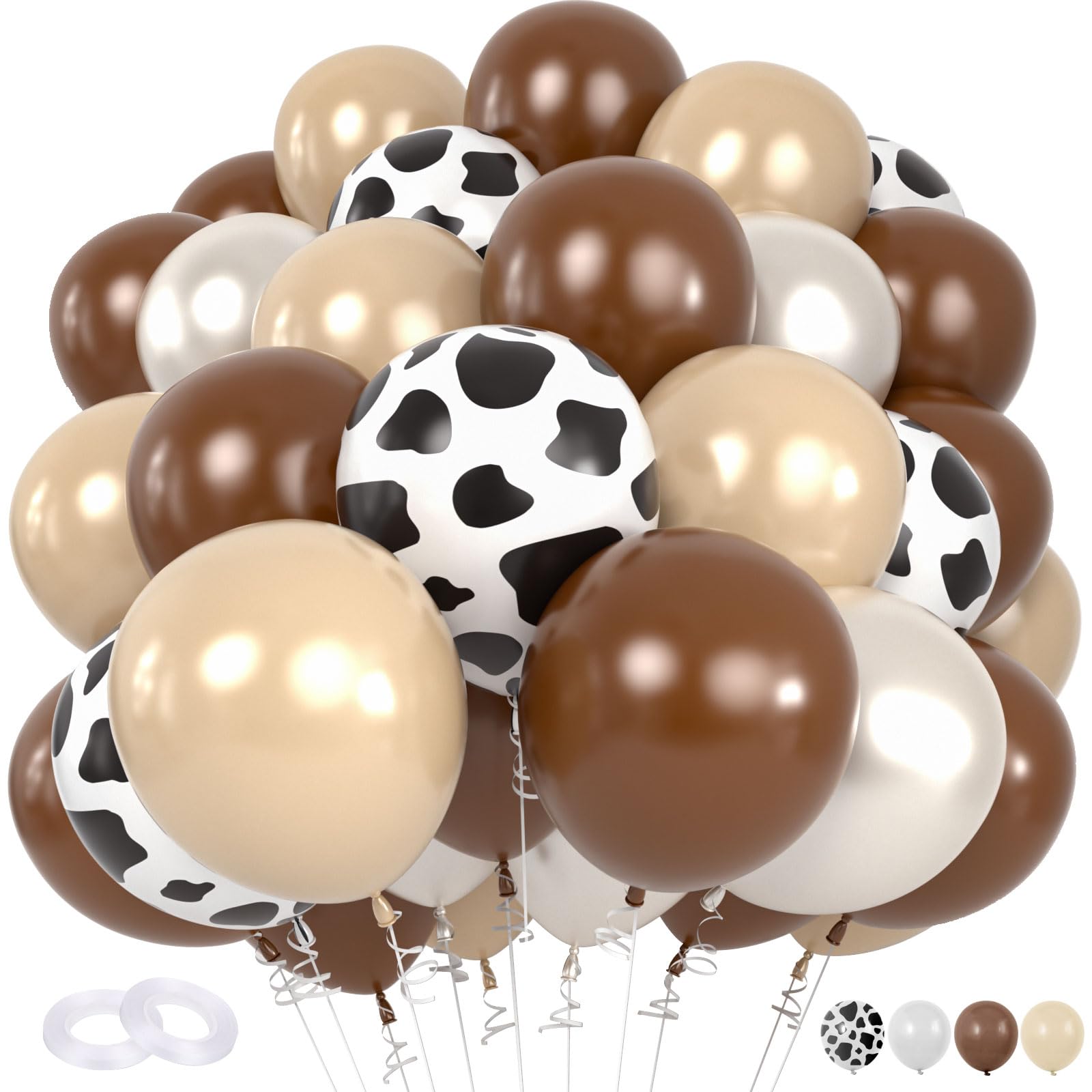Amazon.com: Brown Cow Balloons, Western Party Decorations Coffee Brown ...