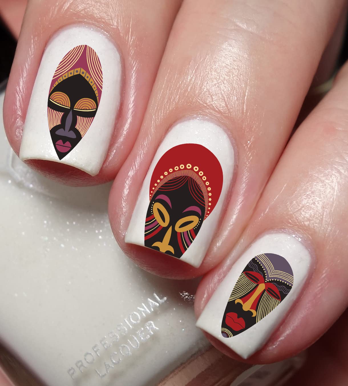 Amazon.com: African Paintings Nail Art Decal Sticker : Beauty ...