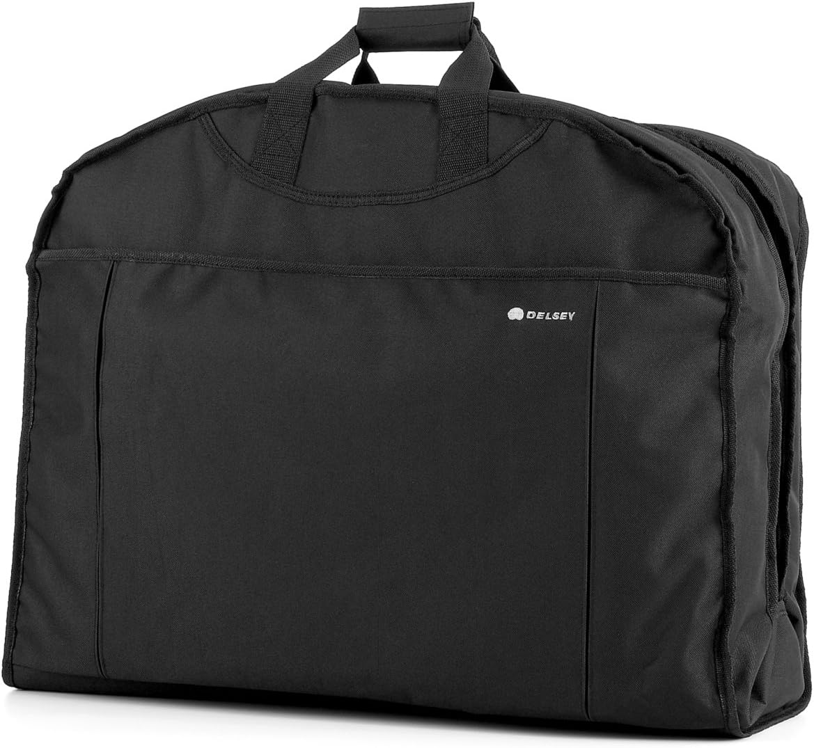 Delsey Luggage Helium Lightweight Mid Length Garment Cover, Black, 45 ...