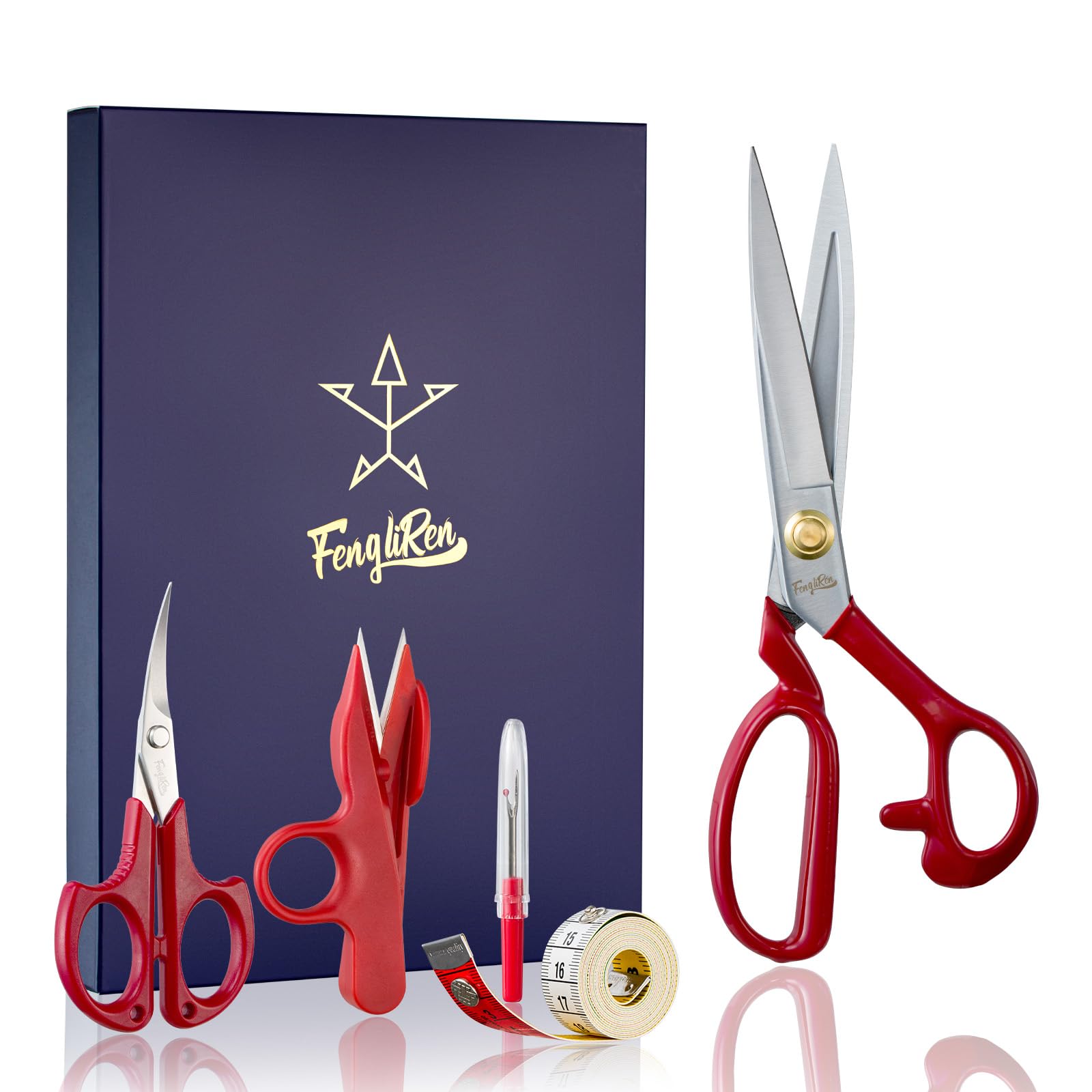 Amazon.com: Fengliren Sewing Scissors Professional 10 inch Heavy Duty ...