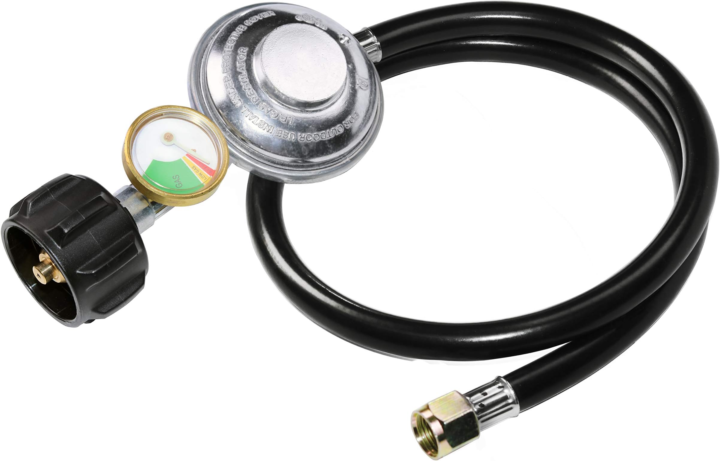 Amazon.com : Gas One 2113 0-20PSI Propane Regulator with Hose 4 ft ...