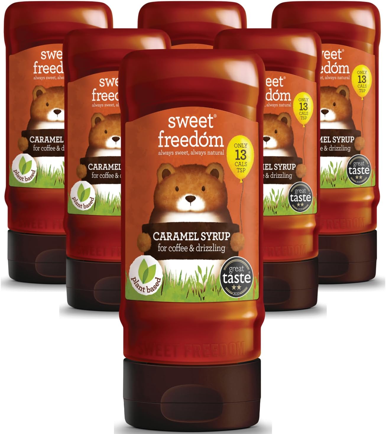 Sweet Freedom Delicious Caramel Syrup | Plant Based & Vegan | Pack of 6 ...