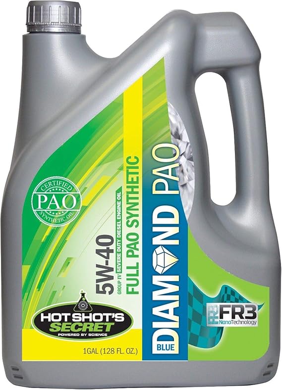 Amazon.com: Hot Shot's Secret Blue Diamond 100 Percent PAO Oil 5W40 CK4 ...