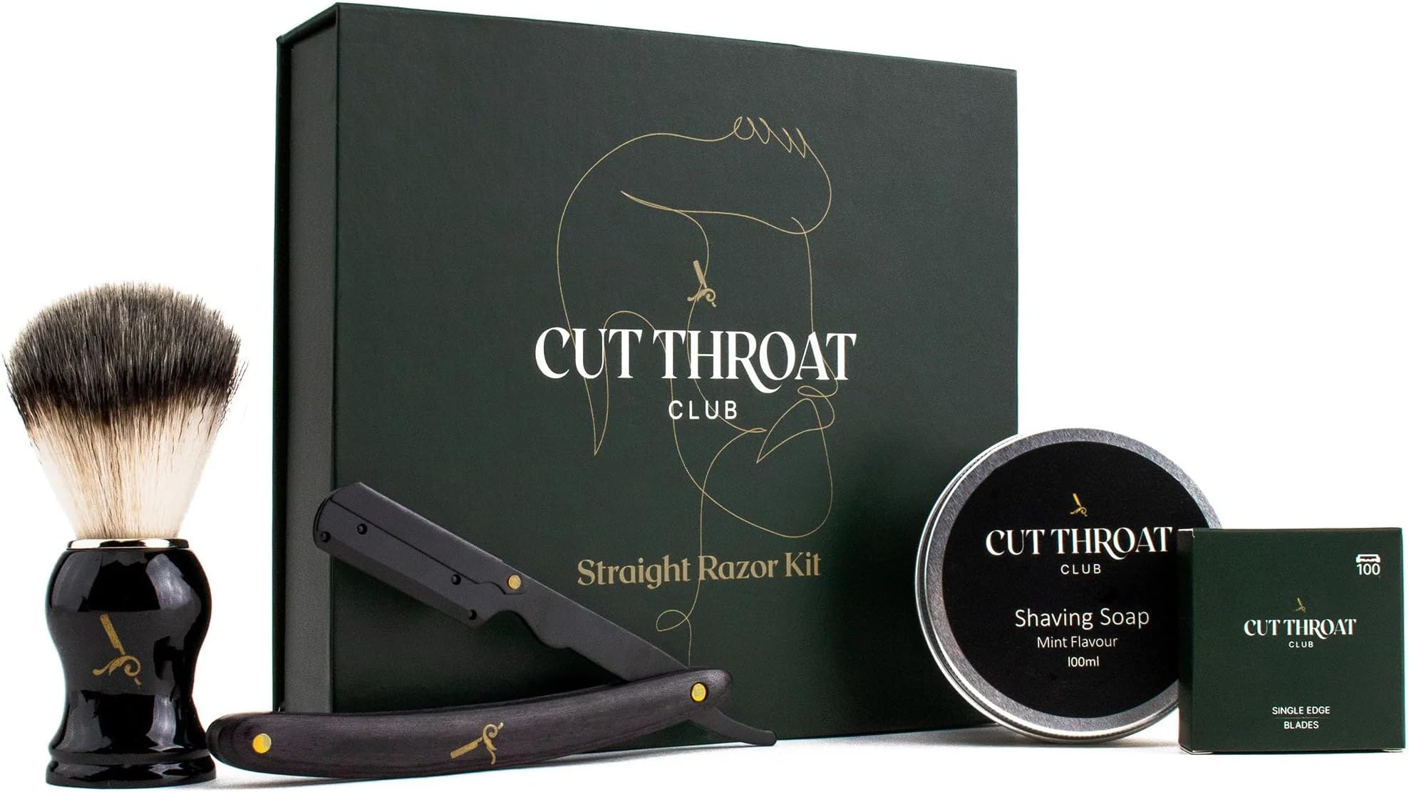 Amazon.com: Zenzod ™ SKULL themed STRAIGHT RAZOR KIT 6 piece Mens ...