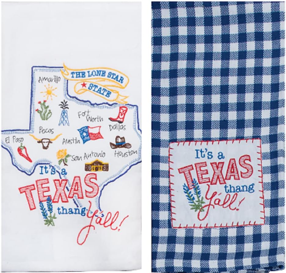 Amazon.com: Kay Dee Designs ST Thing Texas EMB F/S Dish Towel, 17.5 x ...