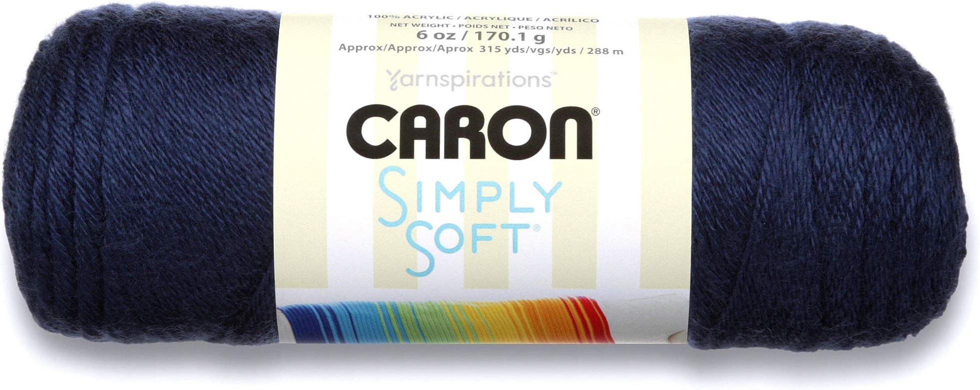 Amazon.com: Caron 29401010501 One Pound Solids Yarn, 16oz, Gauge 4 ...