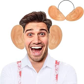 Amazon.com: WLLHYF Giant Ears Oversized Jumbo Fake Ears Halloween ...