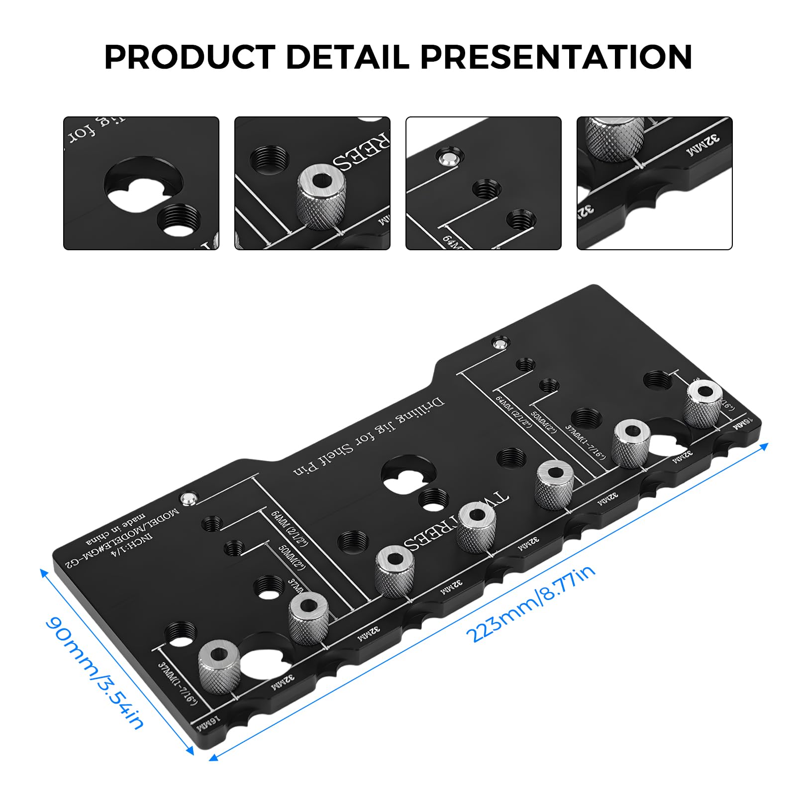 Snapklik.com : Twotrees Shelf Pin Jig, 5 Mm Cabinet Adjustable Shelf ...