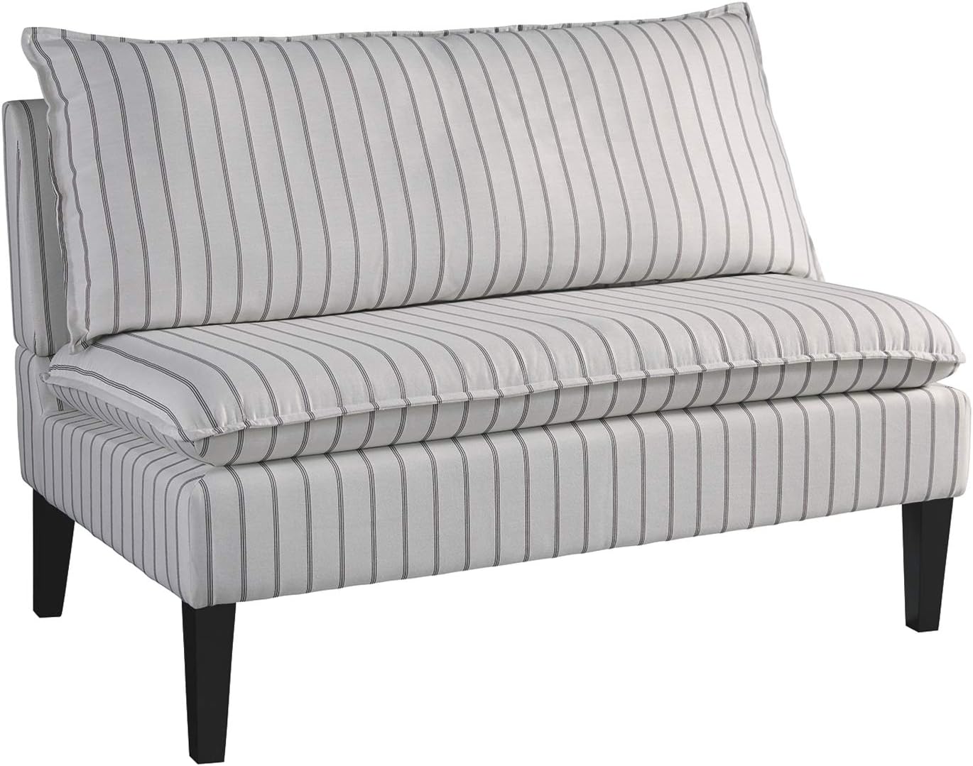Amazon.com - Benjara Wood and Fabric Accent Bench with Pillow Top Seat ...