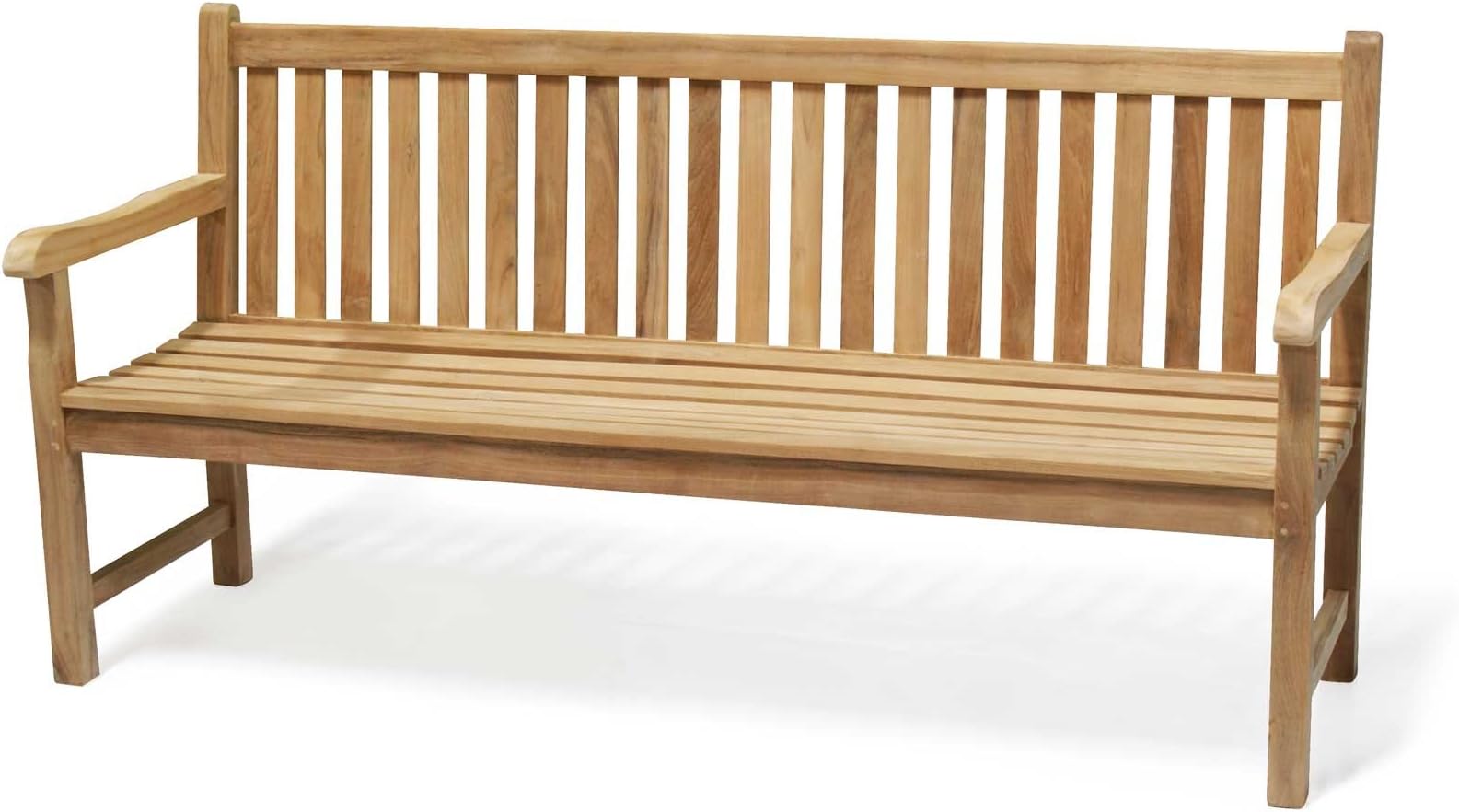 Jati Gloucester Teak Curved Back 3 Seater FULLY ASSEMBLED Garden Bench ...