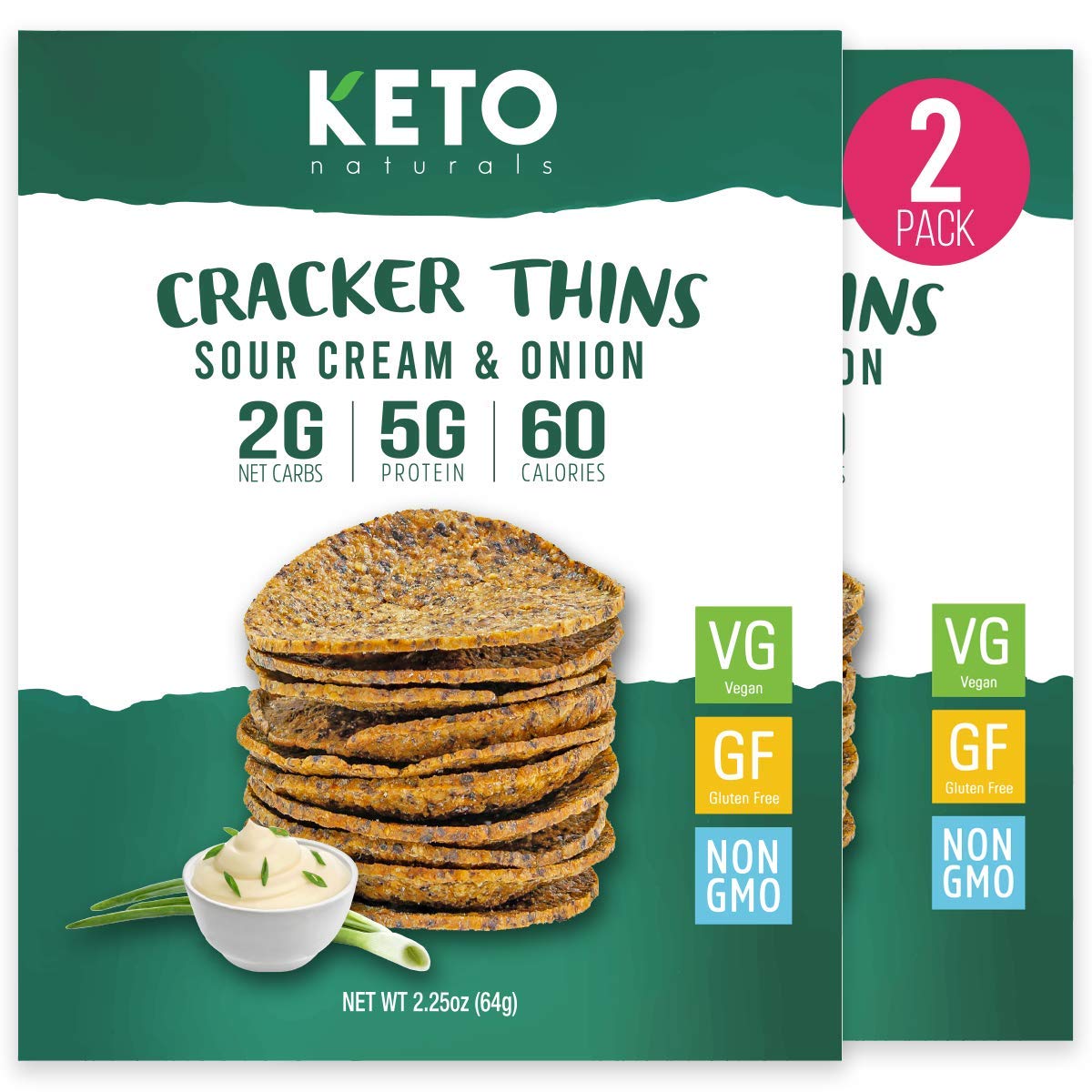 Amazon.com: Keto Cracker Thins - Galletas bajas en carbohidratos, crema ...