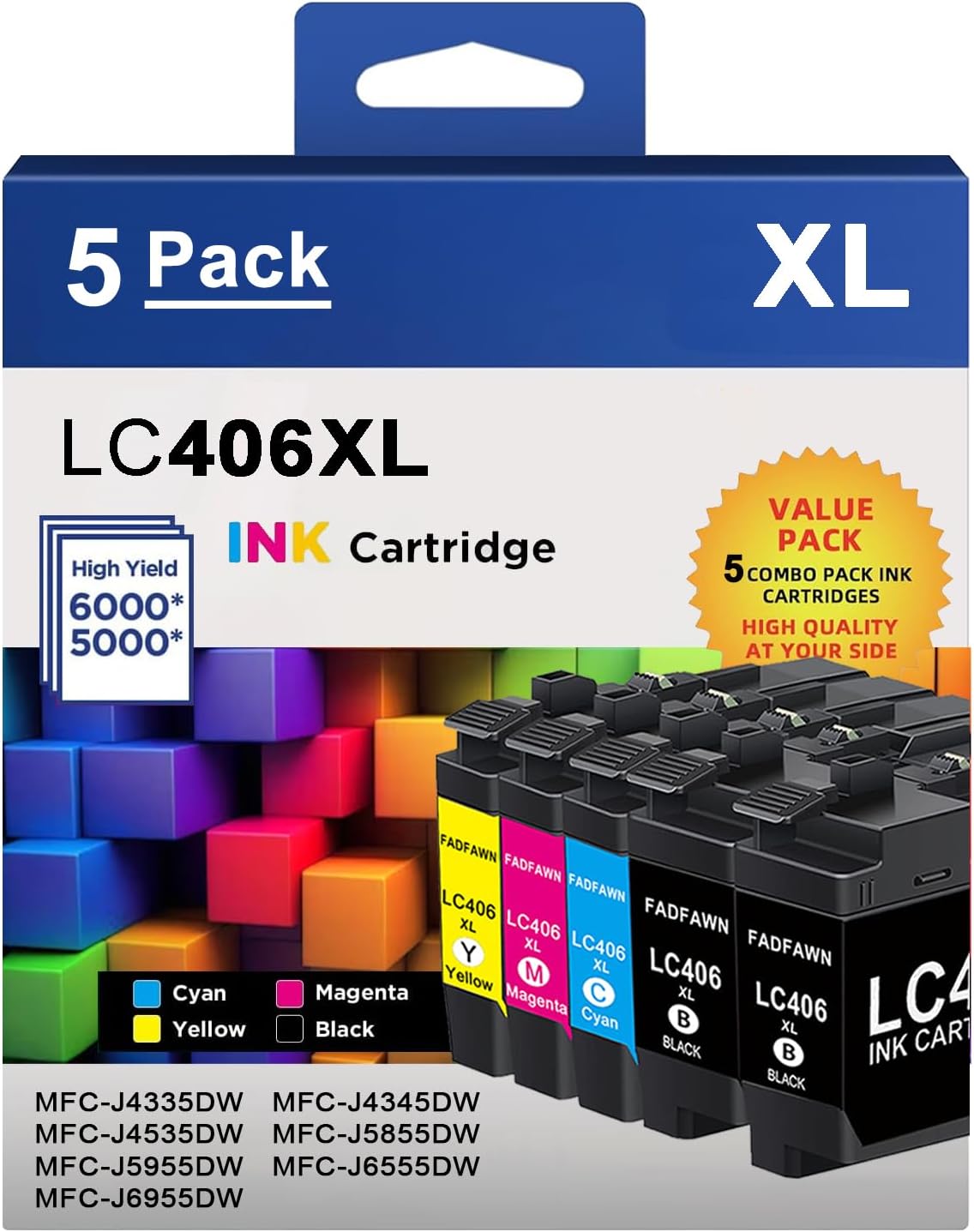 Amazon.com: Kingjet Compatible LC402XL Ink Cartridges for Brother ...