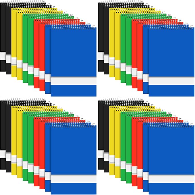 Amazon.com : Cholemy 30 Pcs 30 Pcs Spiral Steno Pads 6 x 9 Inches 120 ...