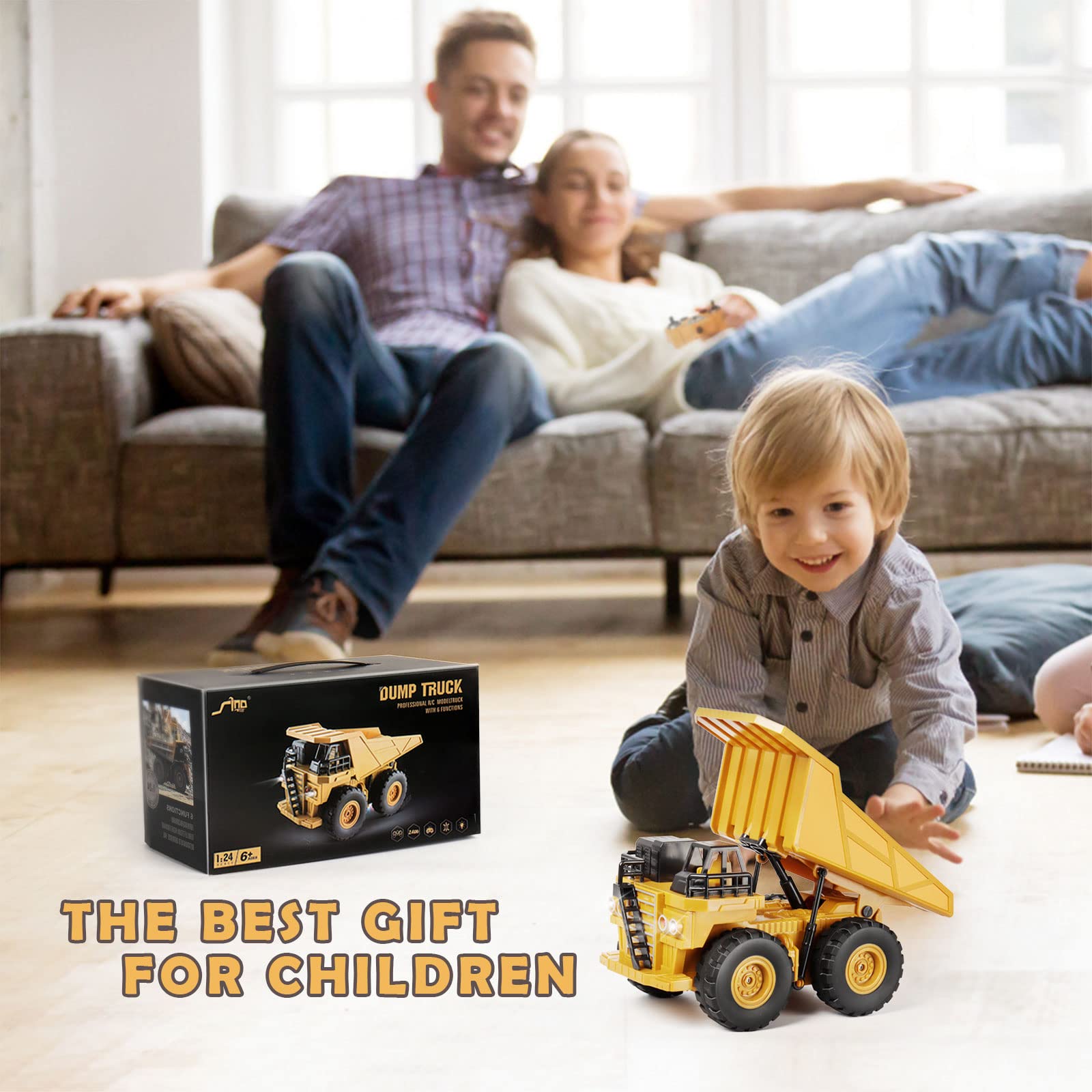 Snapklik.com : Funbud Remote Control Dump Truck For Boys Ages 6-12