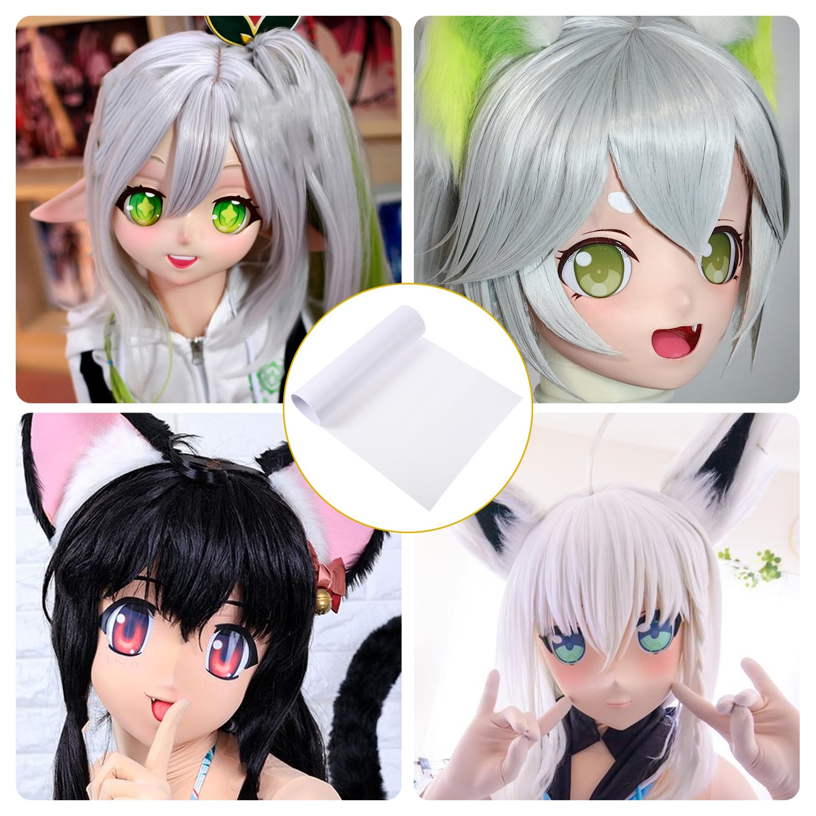 Snapklik.com : Fursuit Eyes Mesh White Plastic PVC Eye Mesh Sheet 0.5mm ...