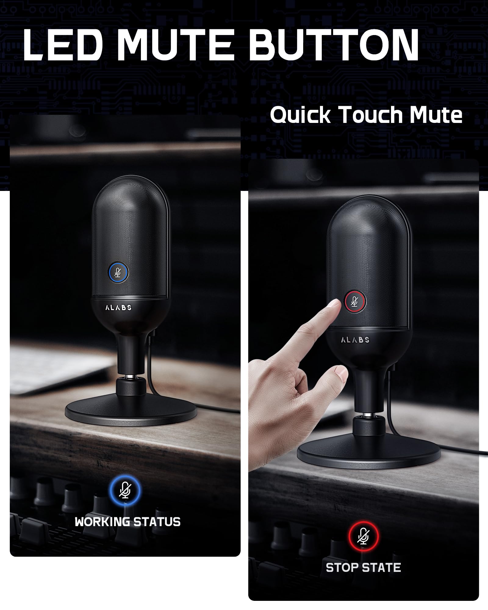 Snapklik.com : ALABS USB Microphone,Condenser Podcast Microphone For ...