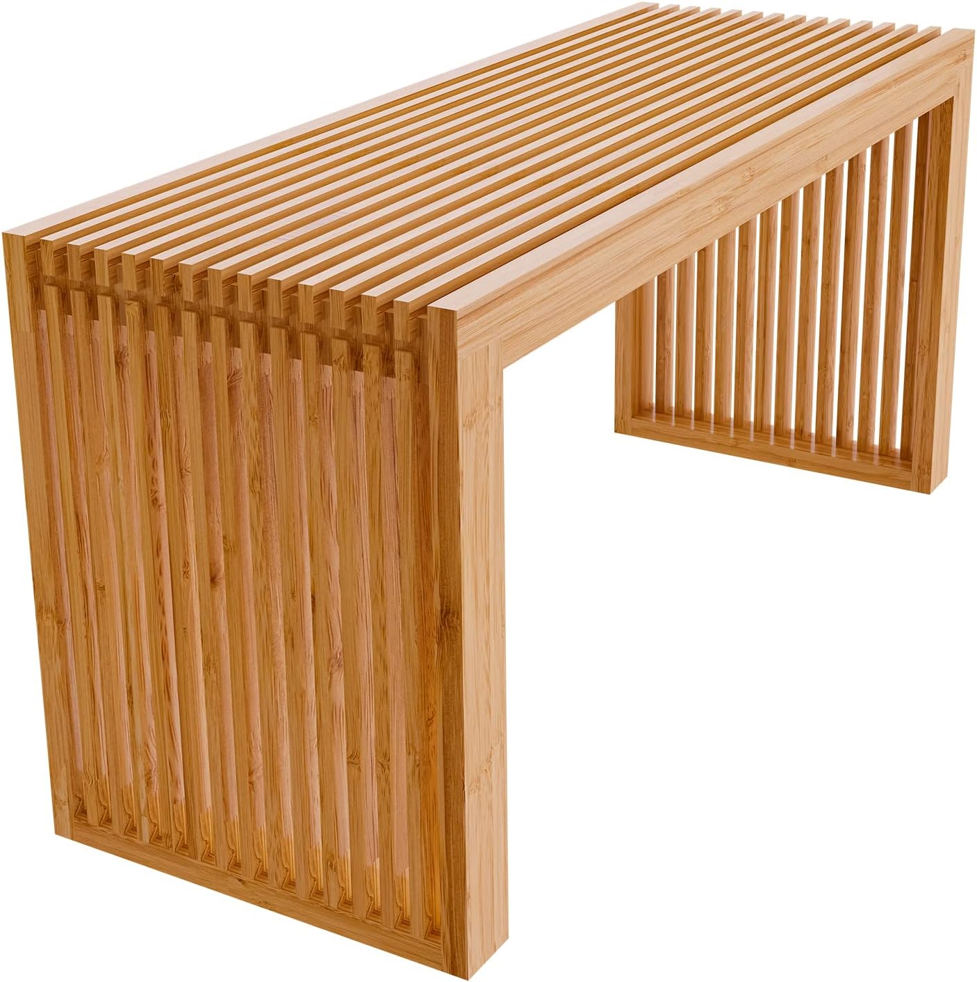 Amazon.com: APRTAT Bamboo Dining Bench,Indoor Storage Bench Wood ...