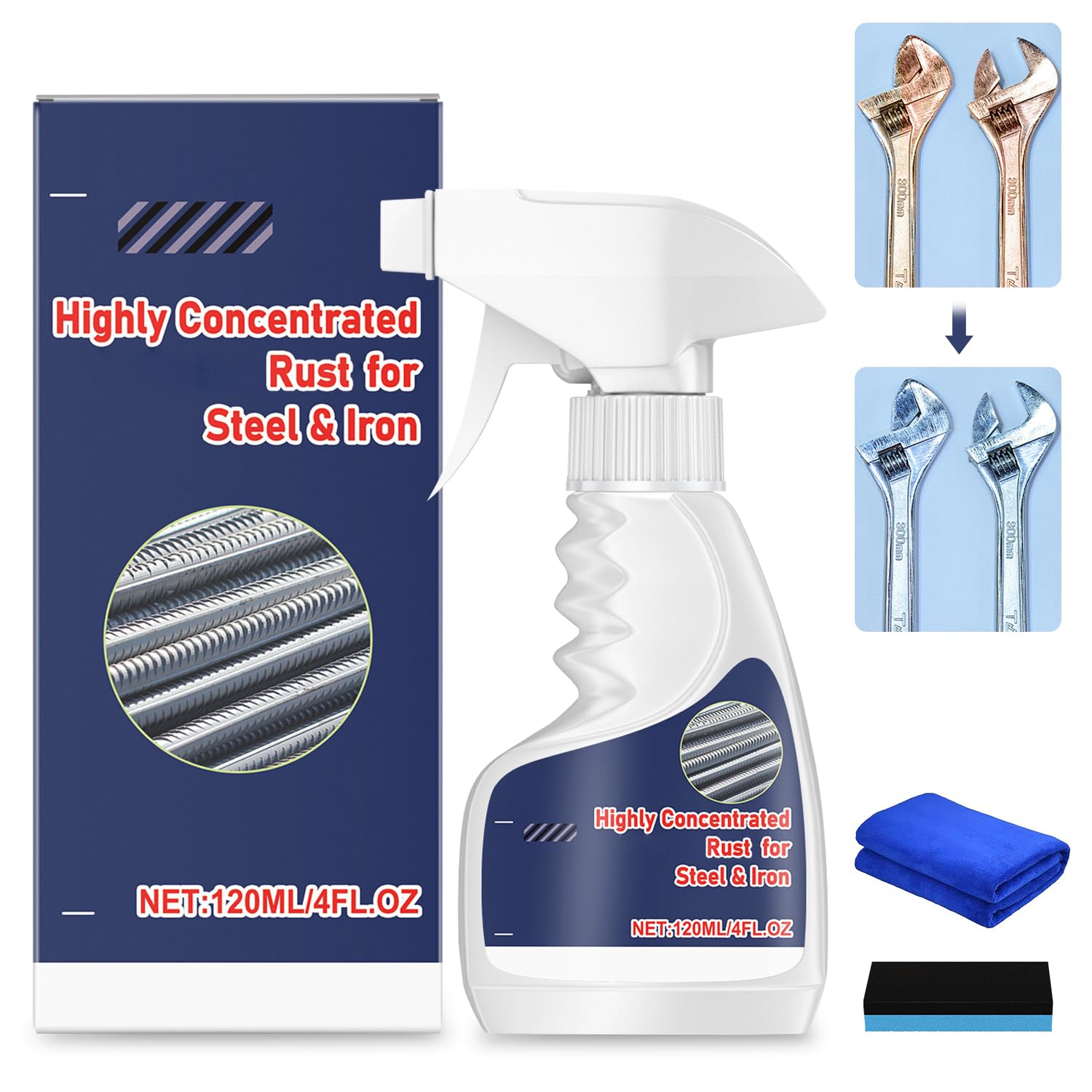 Amazon.com: DaBao Heavy-Duty Metal Rust Remover, Stainless Steel Rust ...