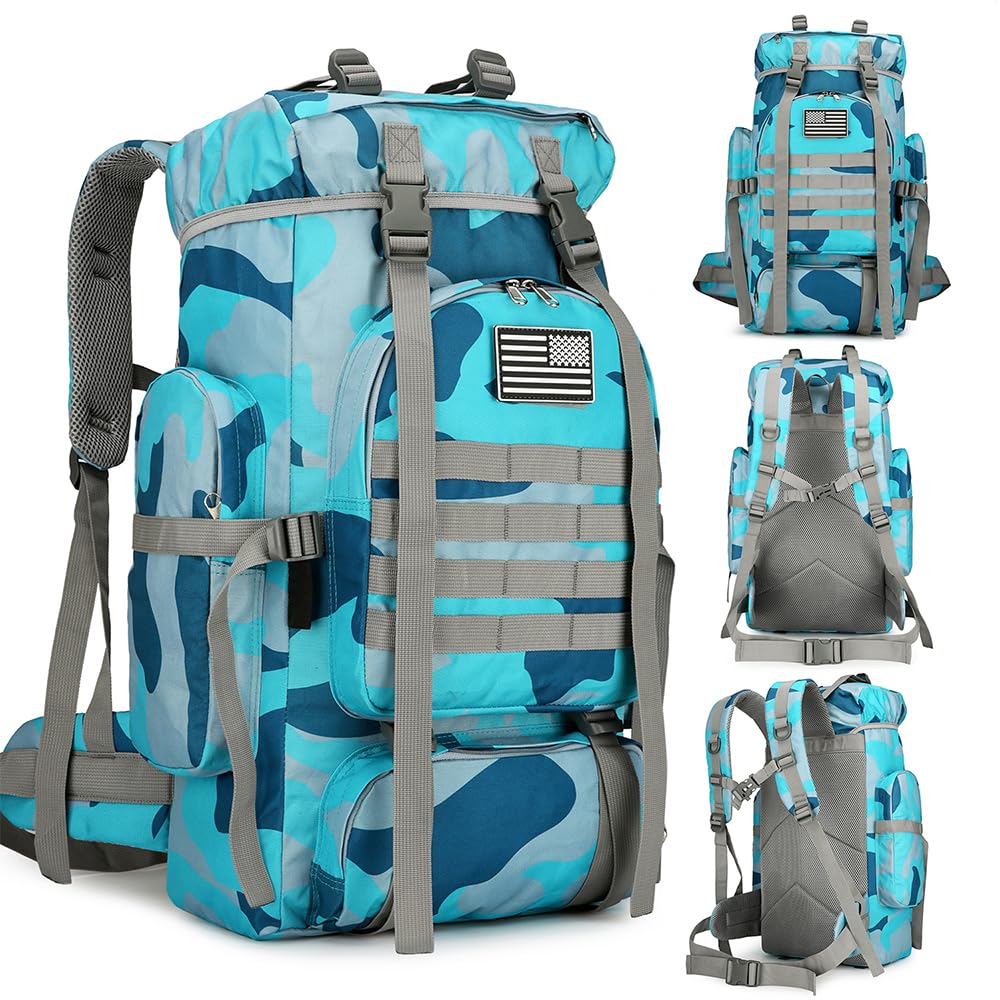 Amazon.com: Bkcmy 45L Hiking Backpack Waterproof Travel Backpack ...