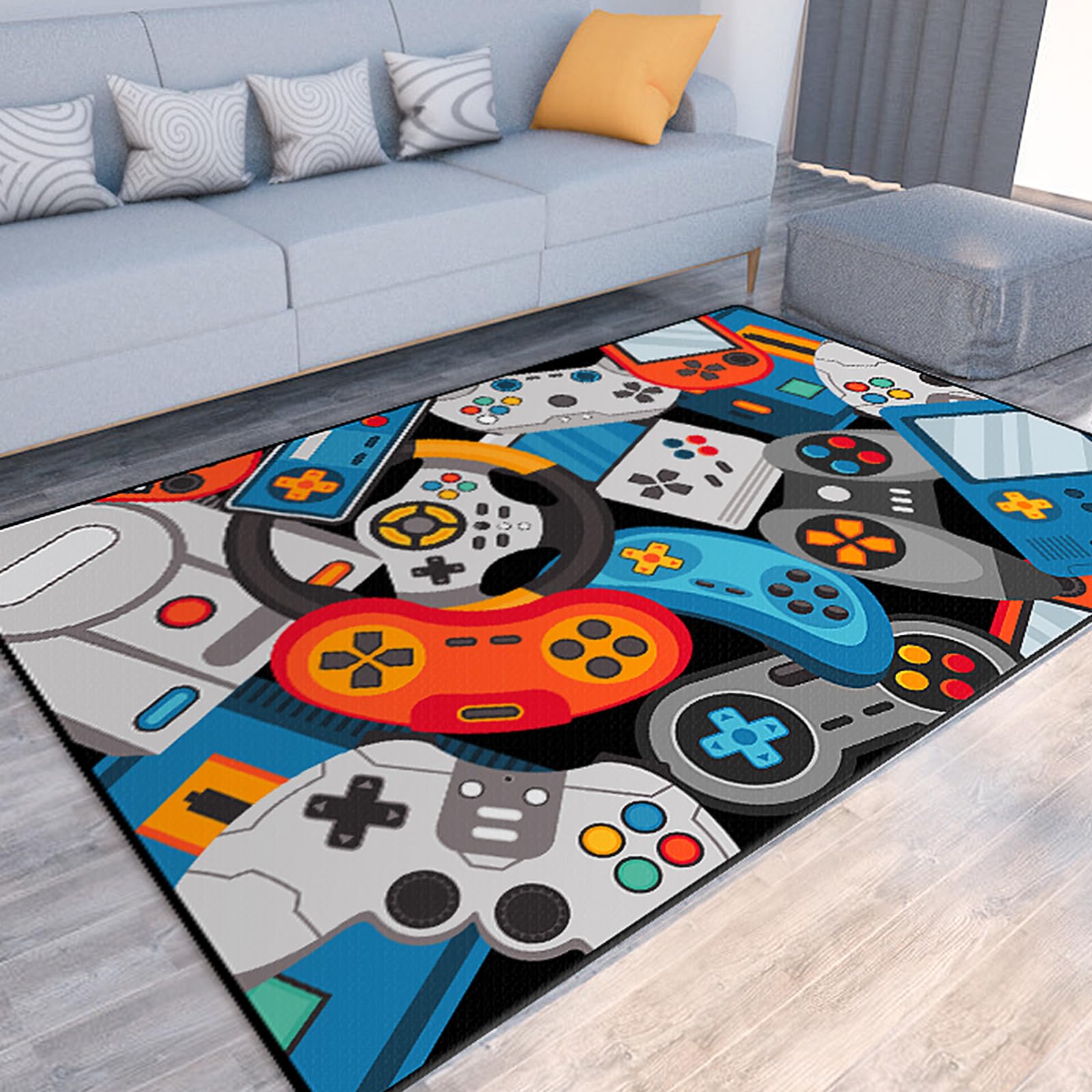 Amazon.com: Lacut Game Area Rug Teen Boys Carpet, 3D Gaming Rugs ...
