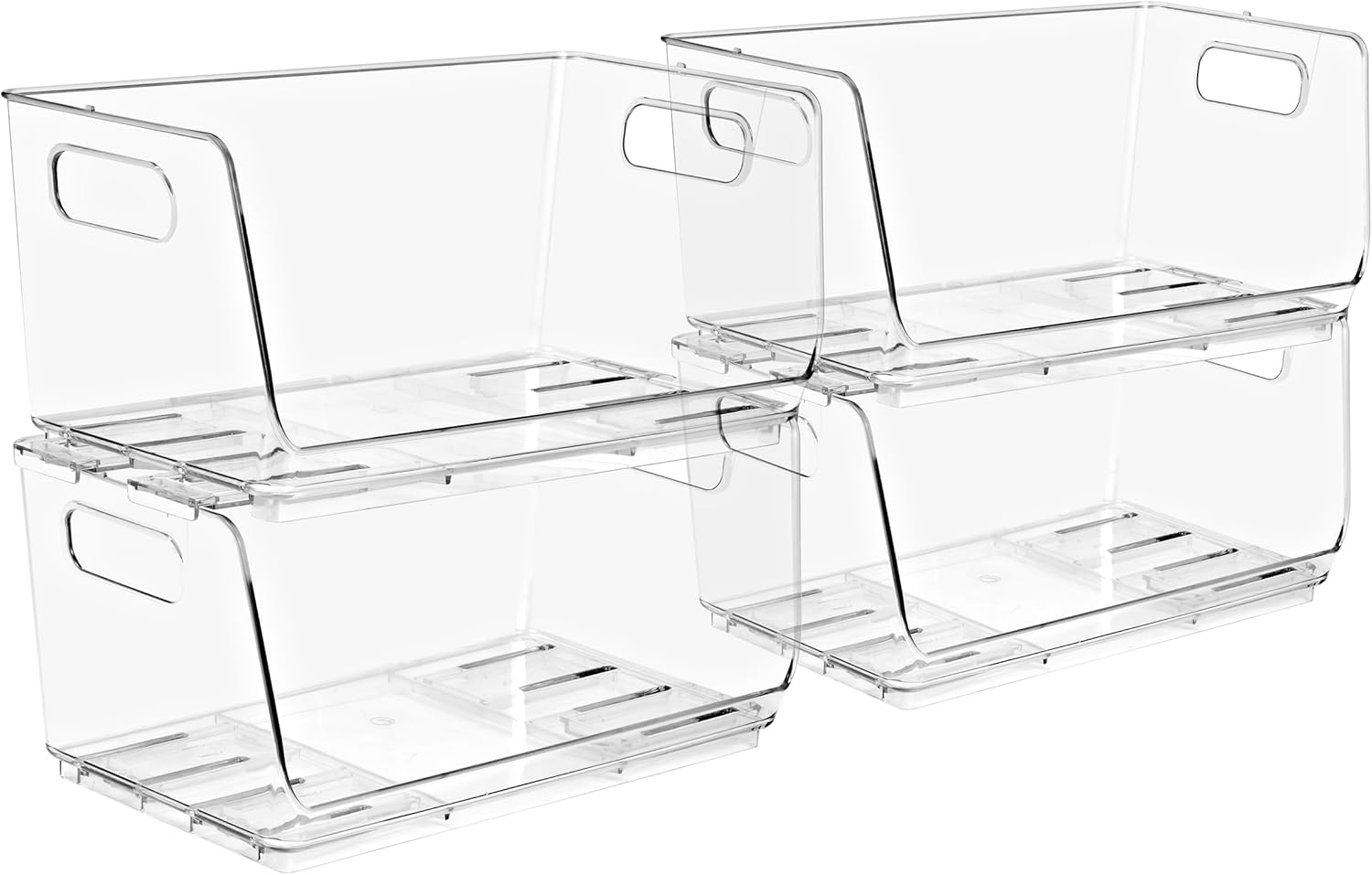 Amazon.com: Sorbus Stackable Storage Bins Open Front - Clear Stackable ...