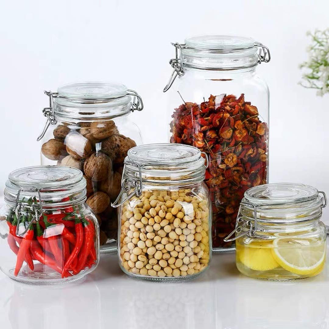 Buy KITCHEN SHINE Airtight Storage Jars with Lid | Food Spice Masala ...