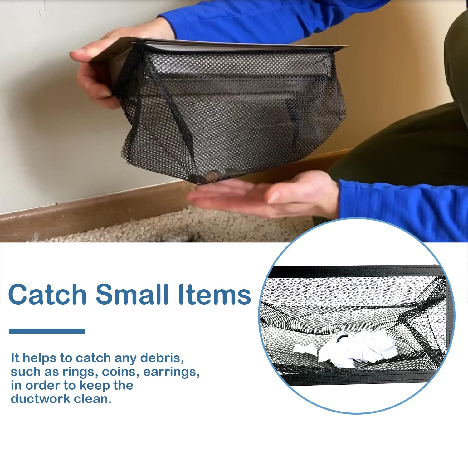 Snapklik.com : Floor Register Trap, Air Vent Filter Mesh Catcher, Vent ...