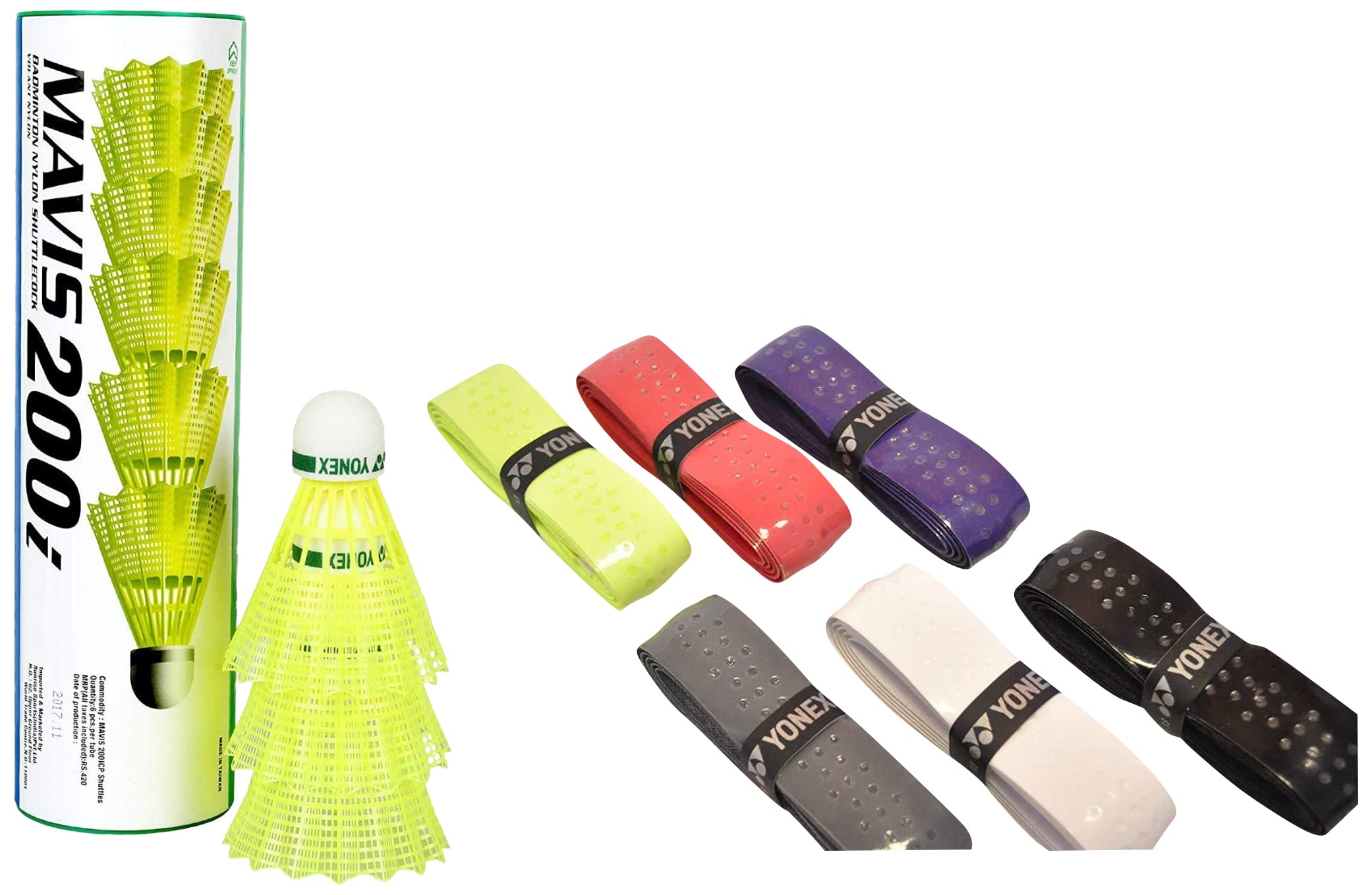 Buy Yonex Mavis 200i Nylon Shuttle Cock, Pack of 6 (Yellow ...