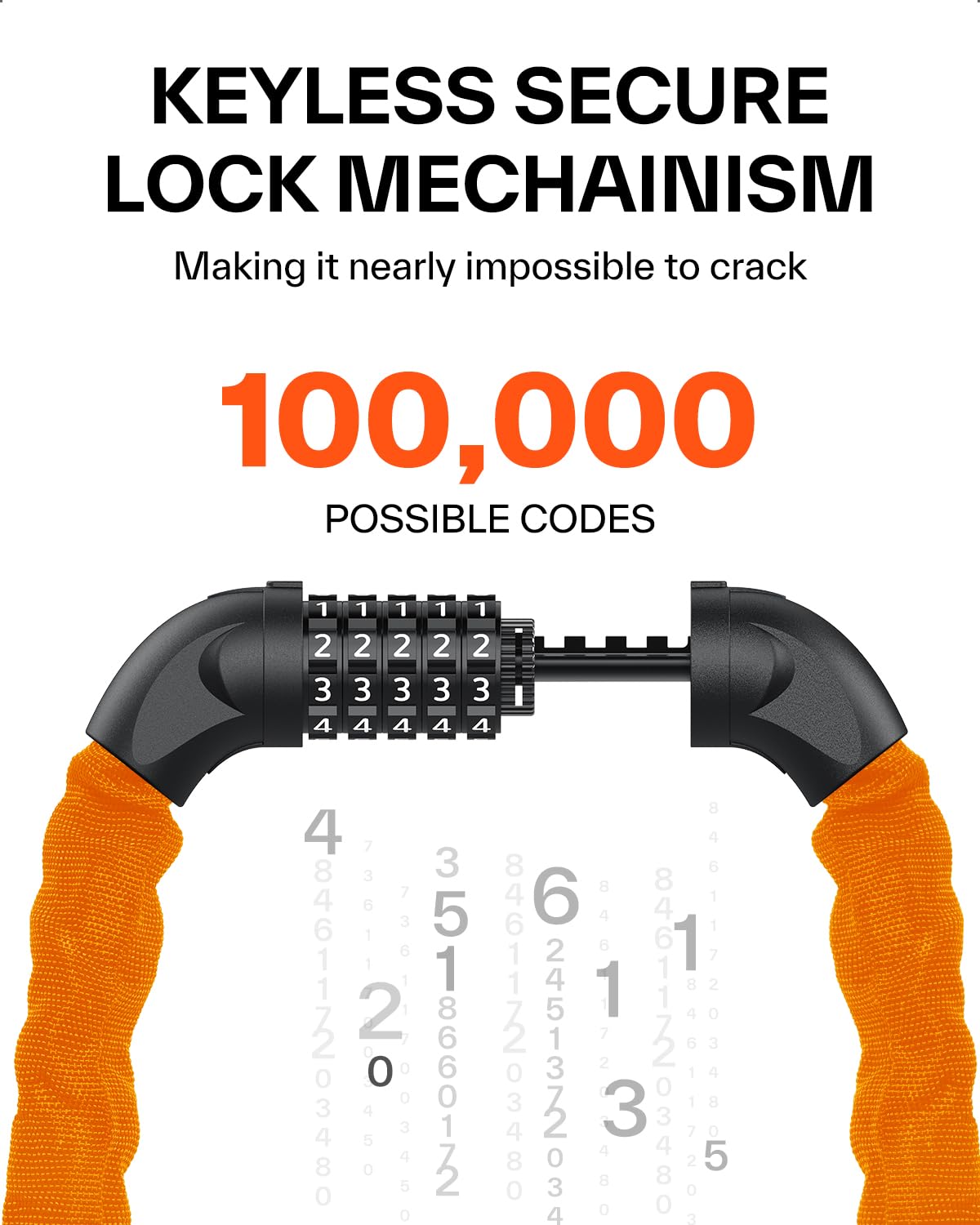 Snapklik.com : Sportneer Bike Lock: 5 Digit Combination High Security ...