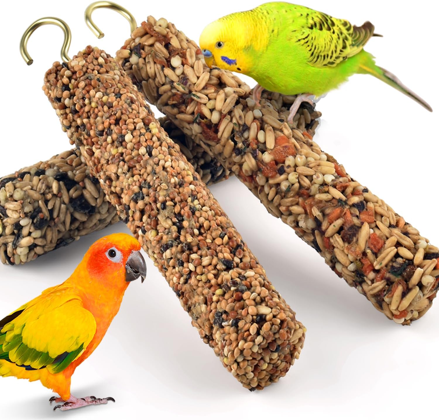 KATUMO Bird Treats Parrot Crunch Sticks Parakeet Grains Mixed Treats ...