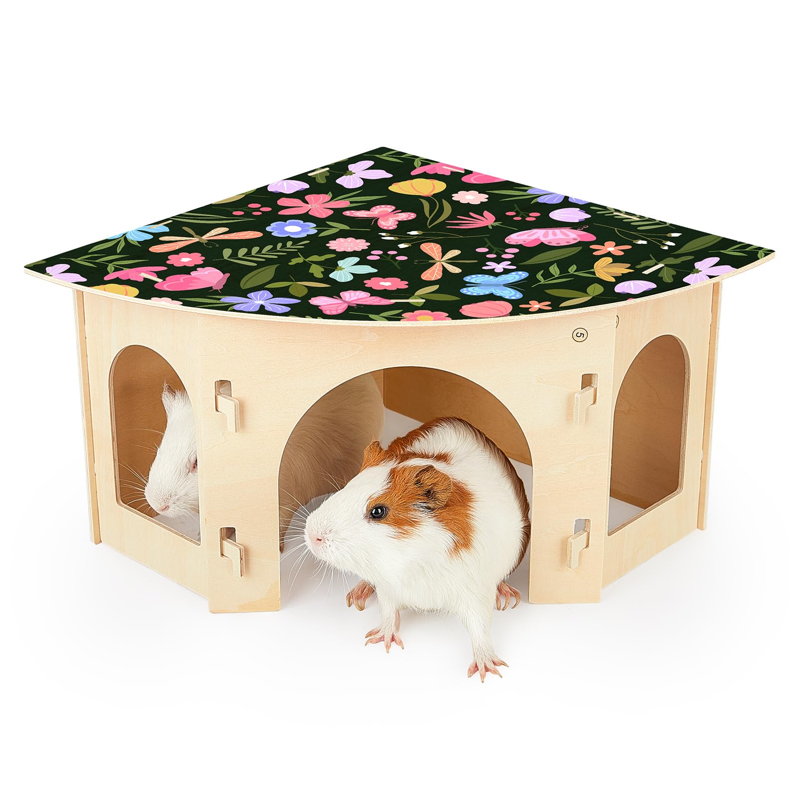 Snapklik.com : Glittme Spacious Wooden Bunny Hideout