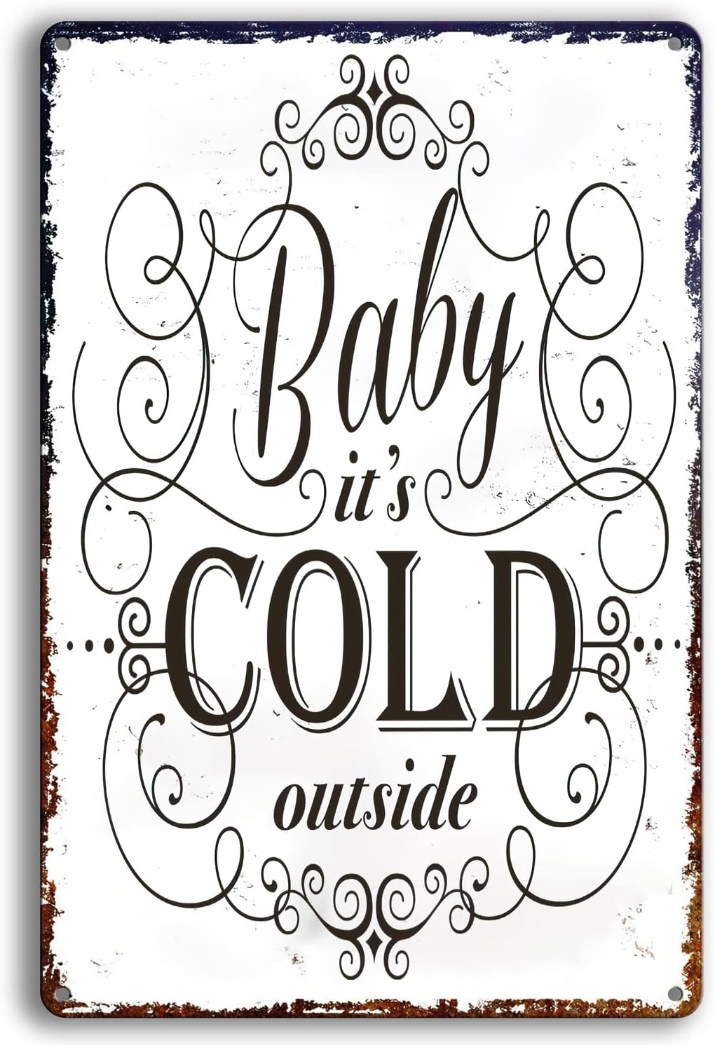 Amazon.com: ArogGeld Rustic Wooden Baby Its Cold Outside Sign : Home ...