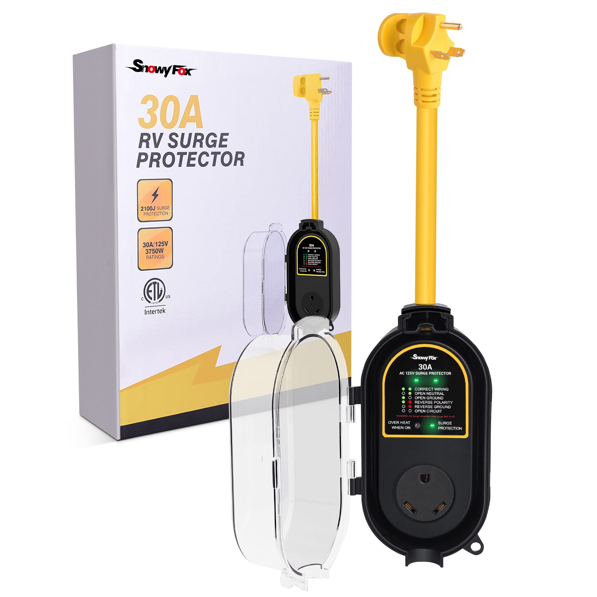 SnowyFox 30 Amp RV Surge Protector - RV Circuit Analyzer with 2100J ...