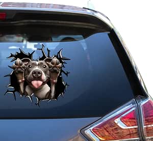 Amazon.com - Pitbull Stickers 3D Pitbull Dog Car Window Decal Truck ...
