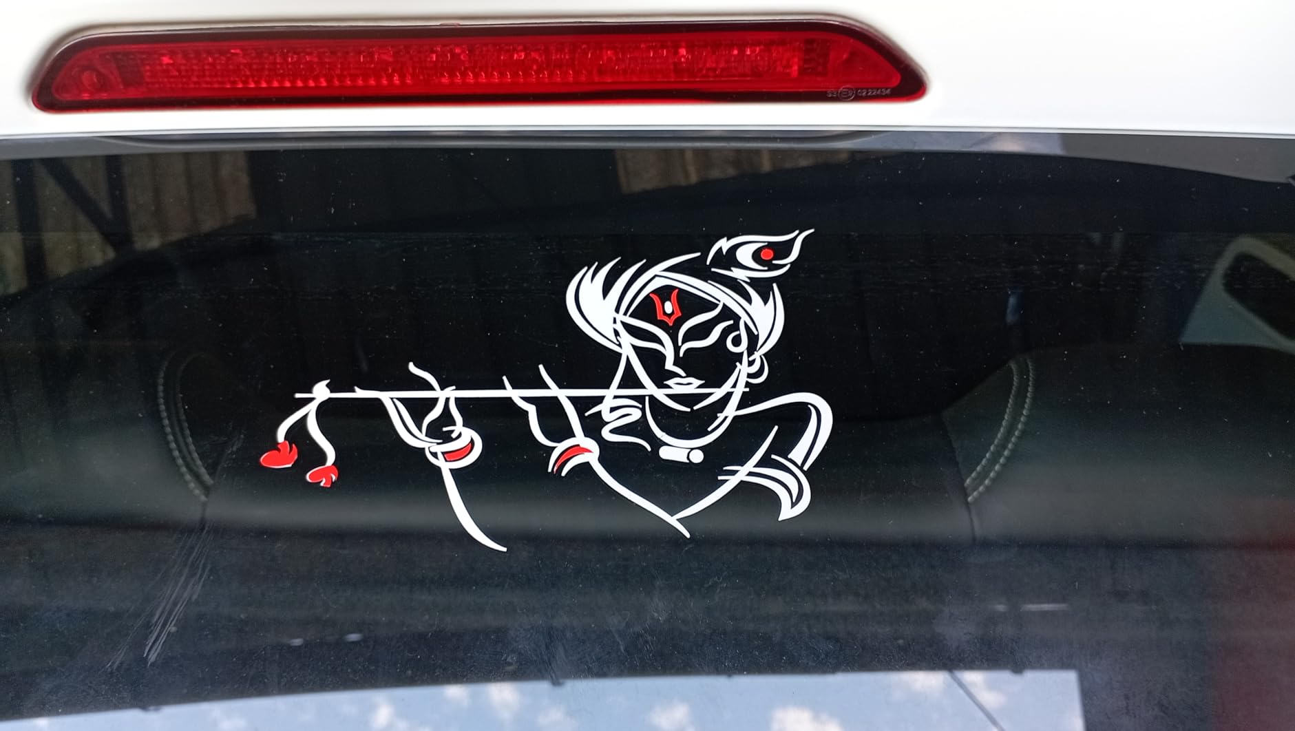 STR Stickers Devotional Krishna Cut Out Reflective Radium Stickers Self ...