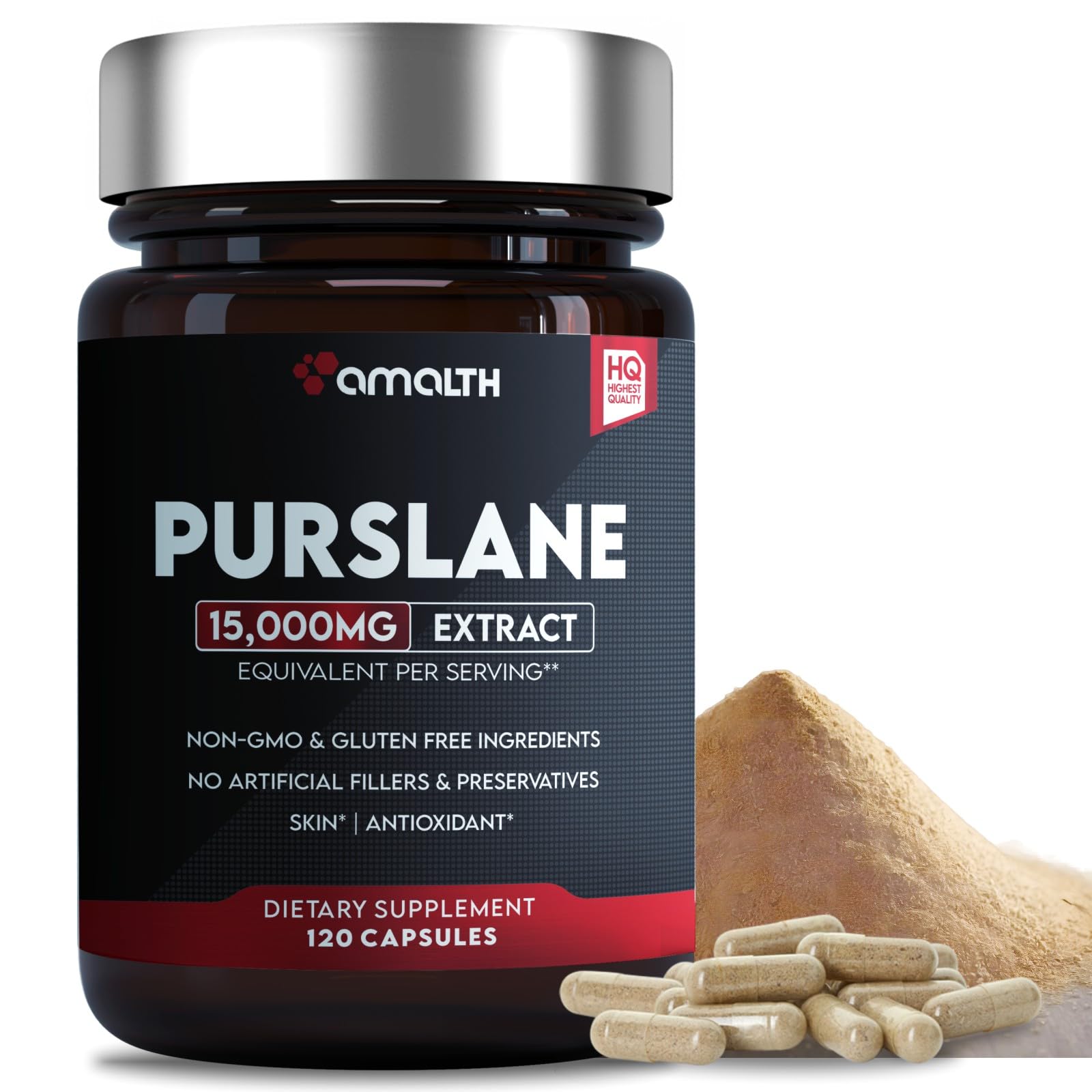 Amazon.com: AMALTH Purslane Extract 15:1 Supplement Capsules 15000mg ...
