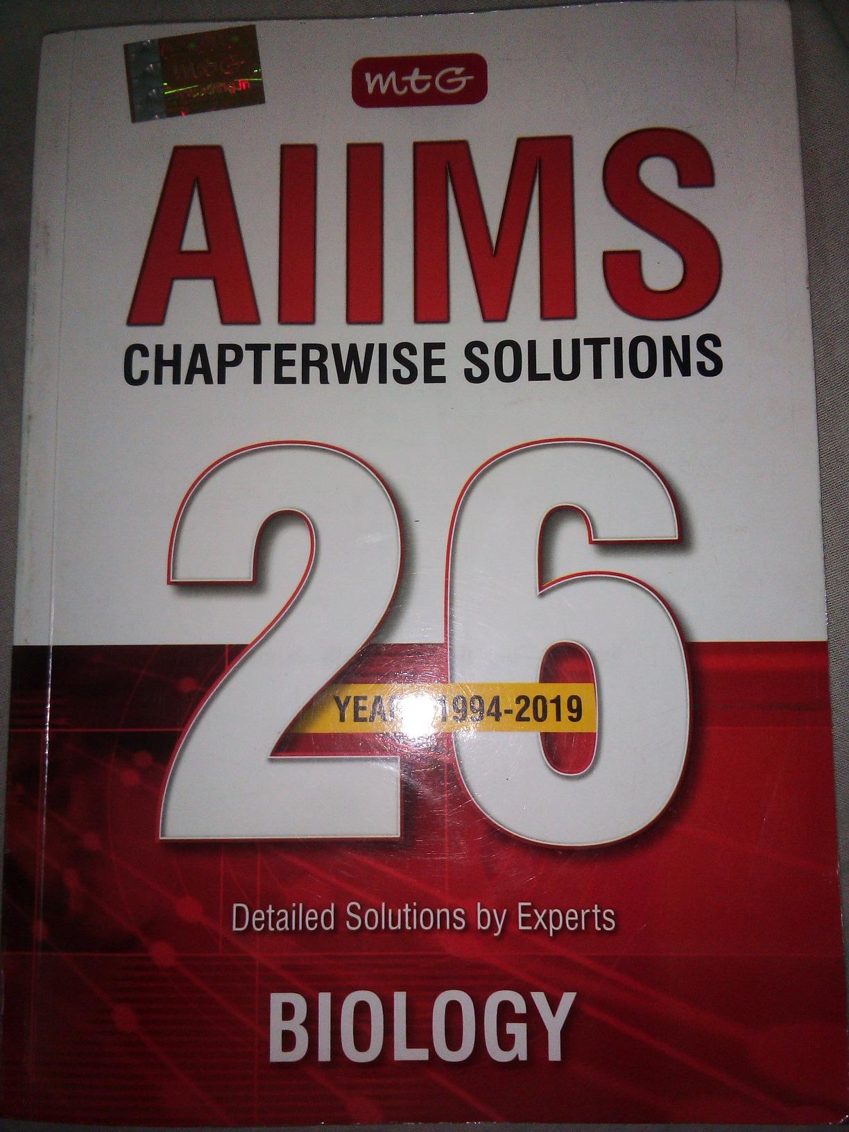 Buy 26 Years AIIMS Chapterwise Solutions - Biology [Paperback] MTG ...