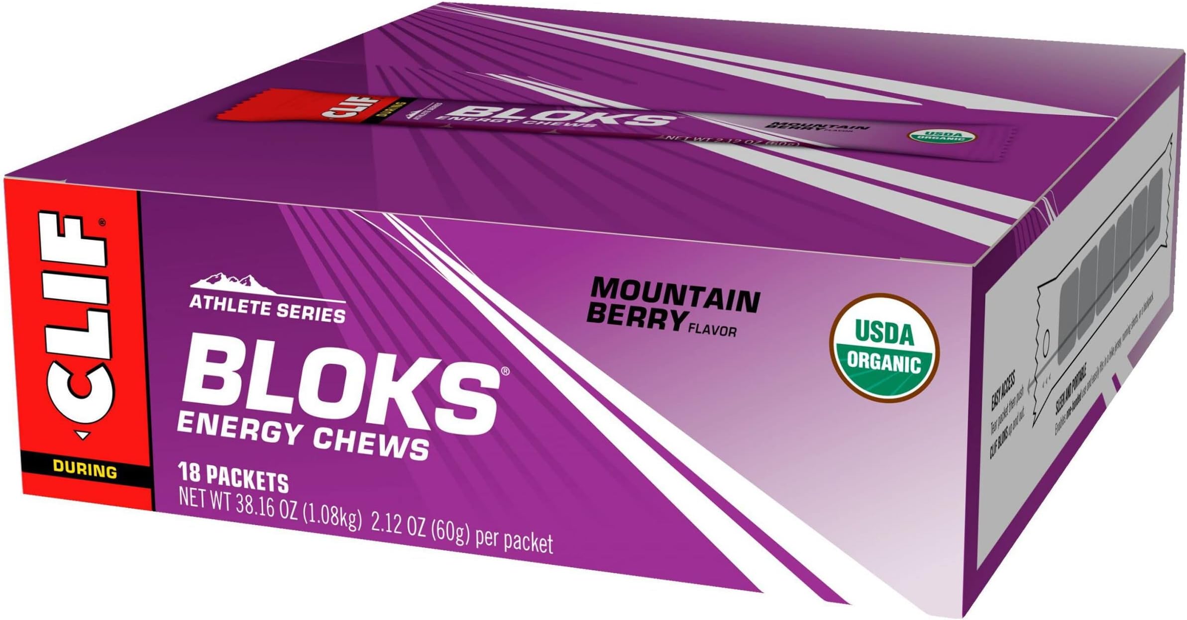 Amazon.com: Clif Bar Shot Bloks Electrolyte Chews Mtn Berry 18 Packets ...
