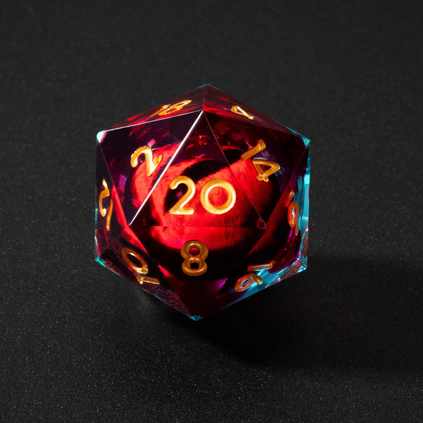 Amazon.com: FateStone Liquid Core Dragon Eye Resin DND Dice Set Sharp ...