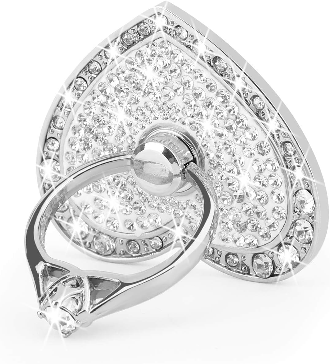 Amazon.com: Cell Phone Finger Ring Stand with Sparkly Diamond, Nsiucion ...