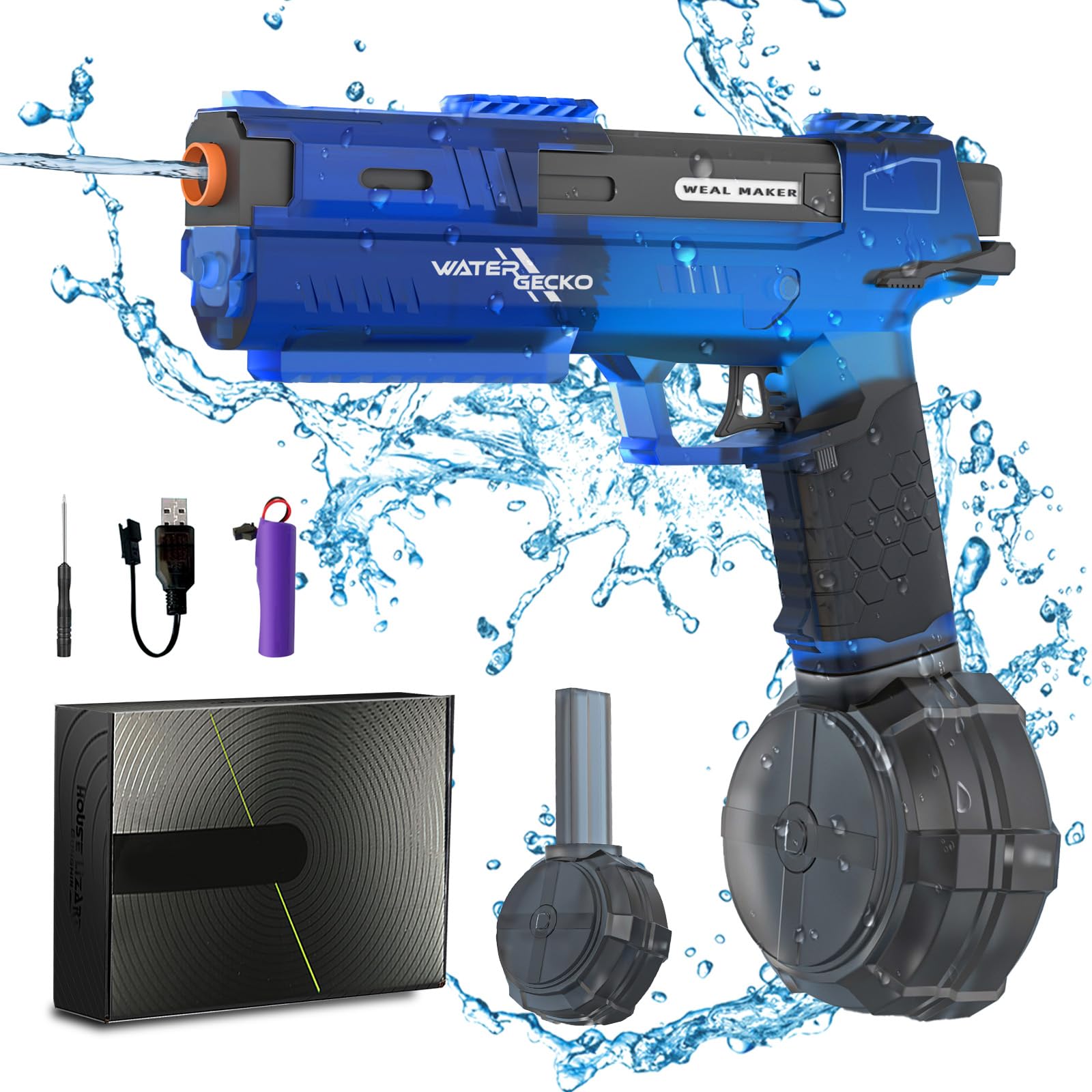 Amazon.com: Automatic Electric Water Gun Pistol- Strongest Water Guns ...